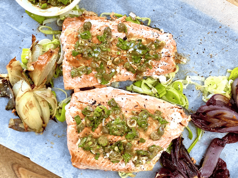 Salmón con salsa de alcaparras - Kinu Coaching por Matías Health Coach